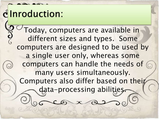 Classification of computer | PPT
