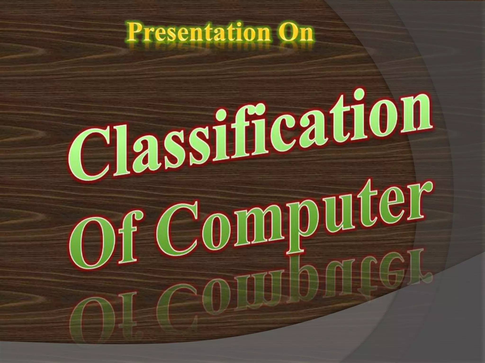 Classification of computers | PPT