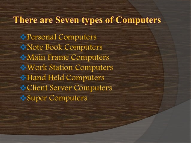 Classification of computers
