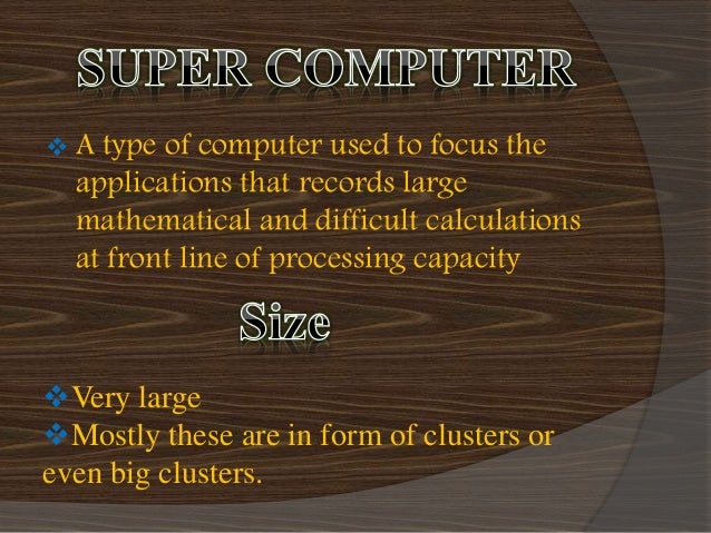 Classification of computers