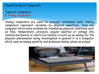 Classification of computer | PPT