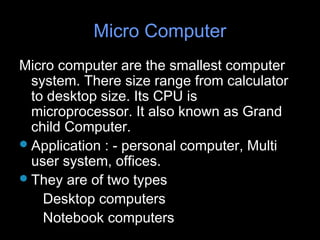 Classification of computer | PPT