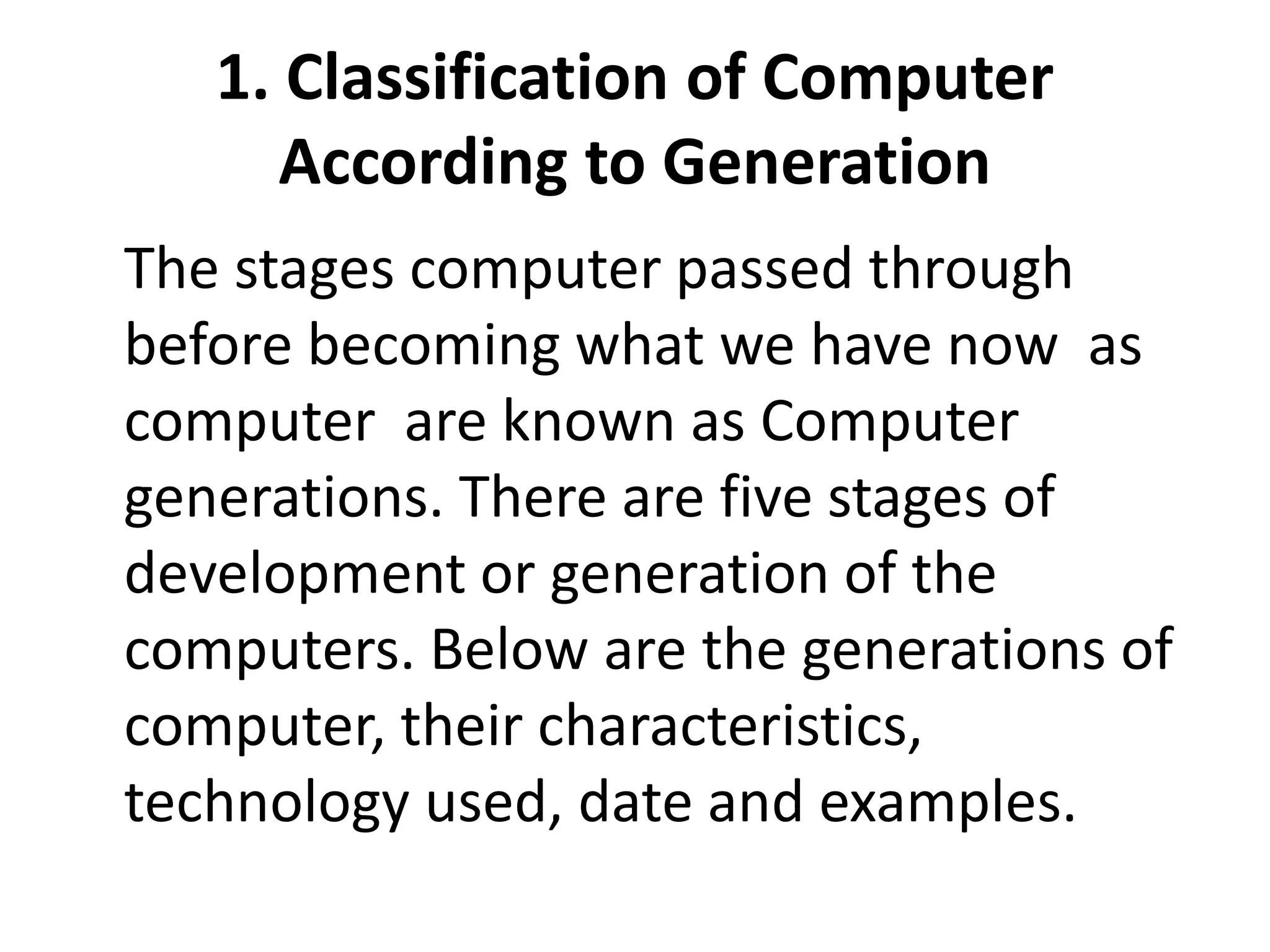 CLASSIFICATION OF COMPUTER.pptx | Desktops | Computing