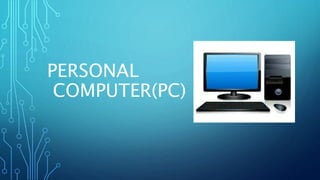 Classification of Computer according to their size | PPTX