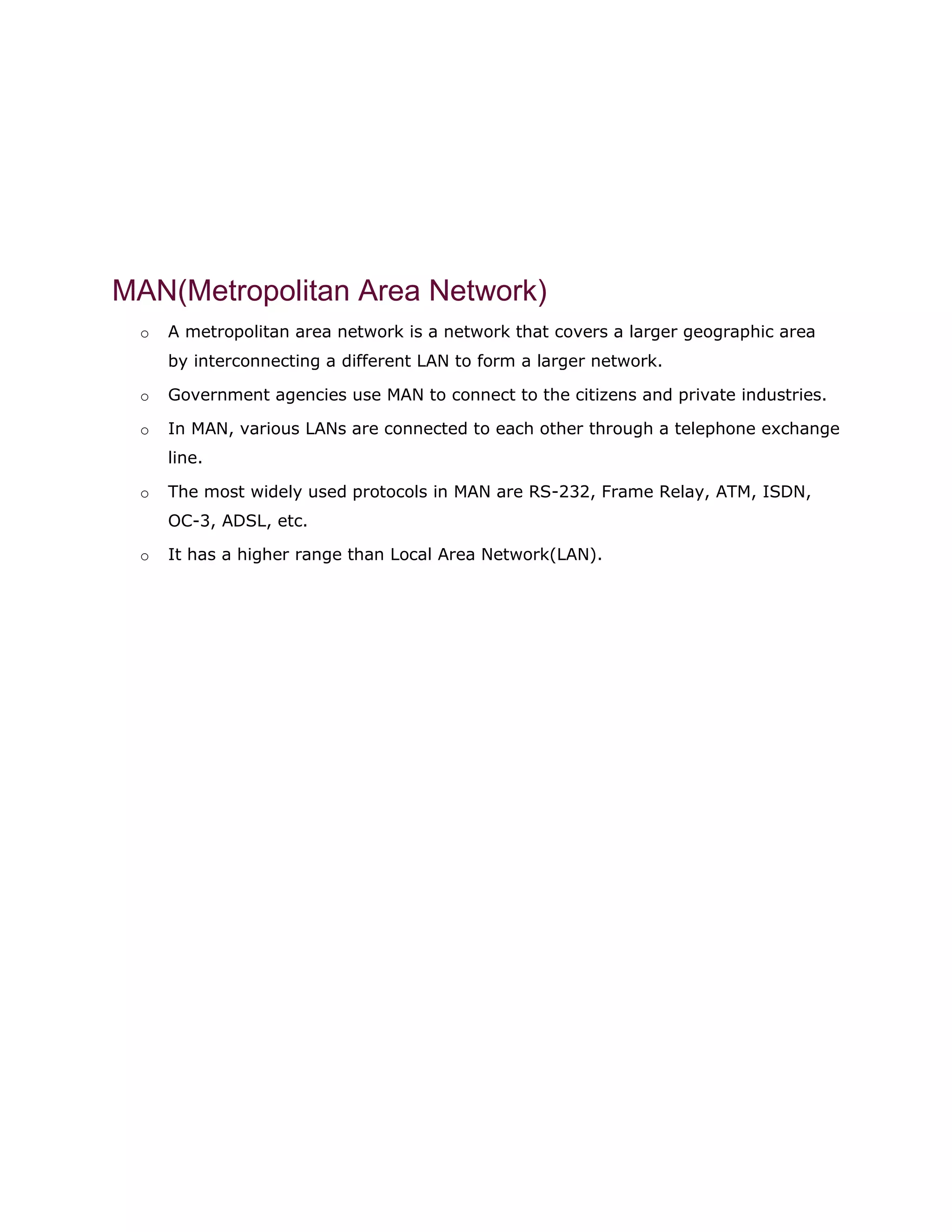 Classification Of Computer Network Pdf Computer Networking Computing