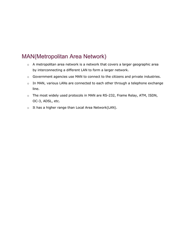 Classification of computer network | PDF