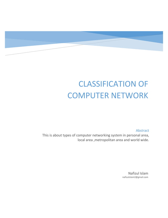 Classification of computer network | PDF