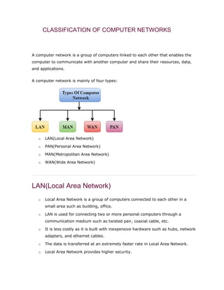 Classification of computer networks | PDF