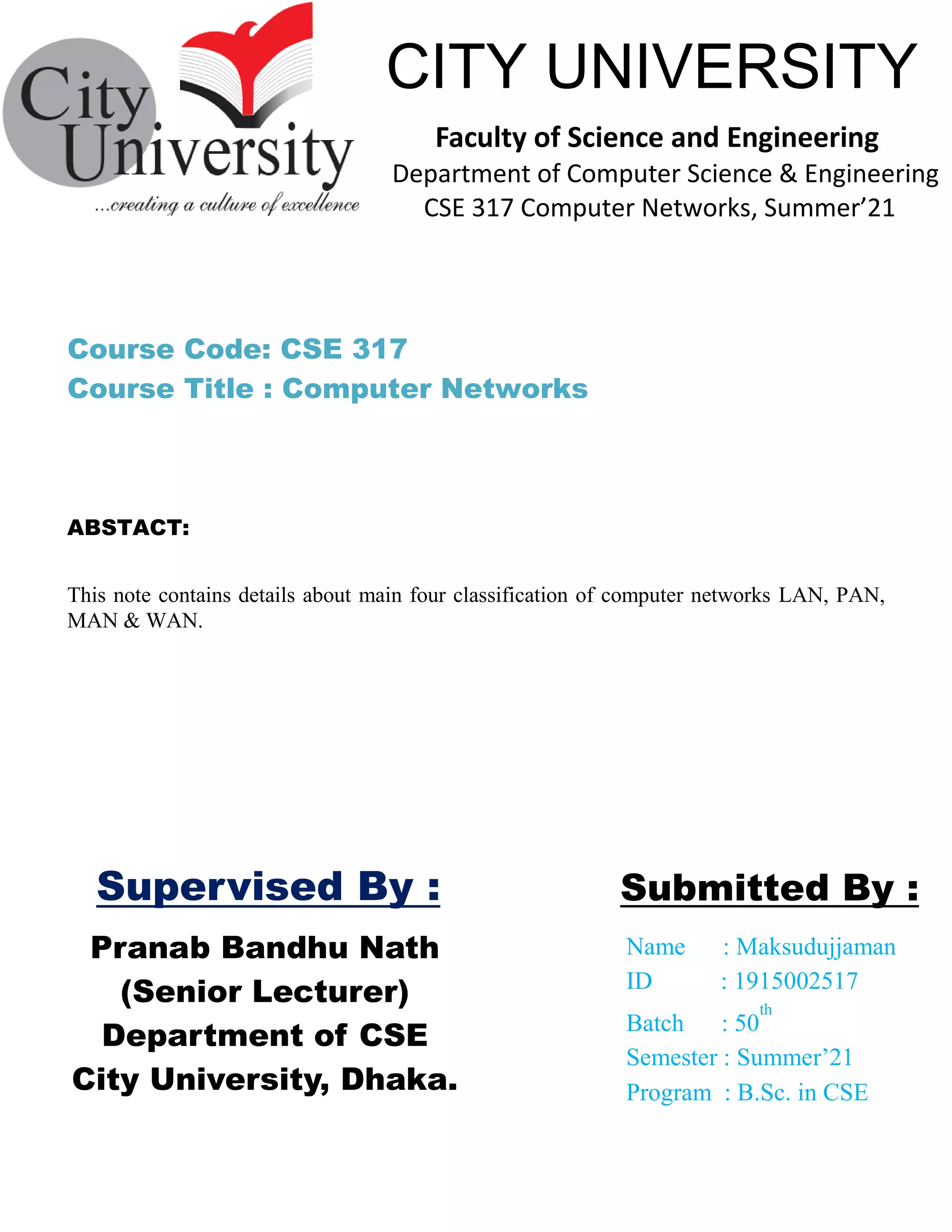 Classification Of Computer Networks Pdf