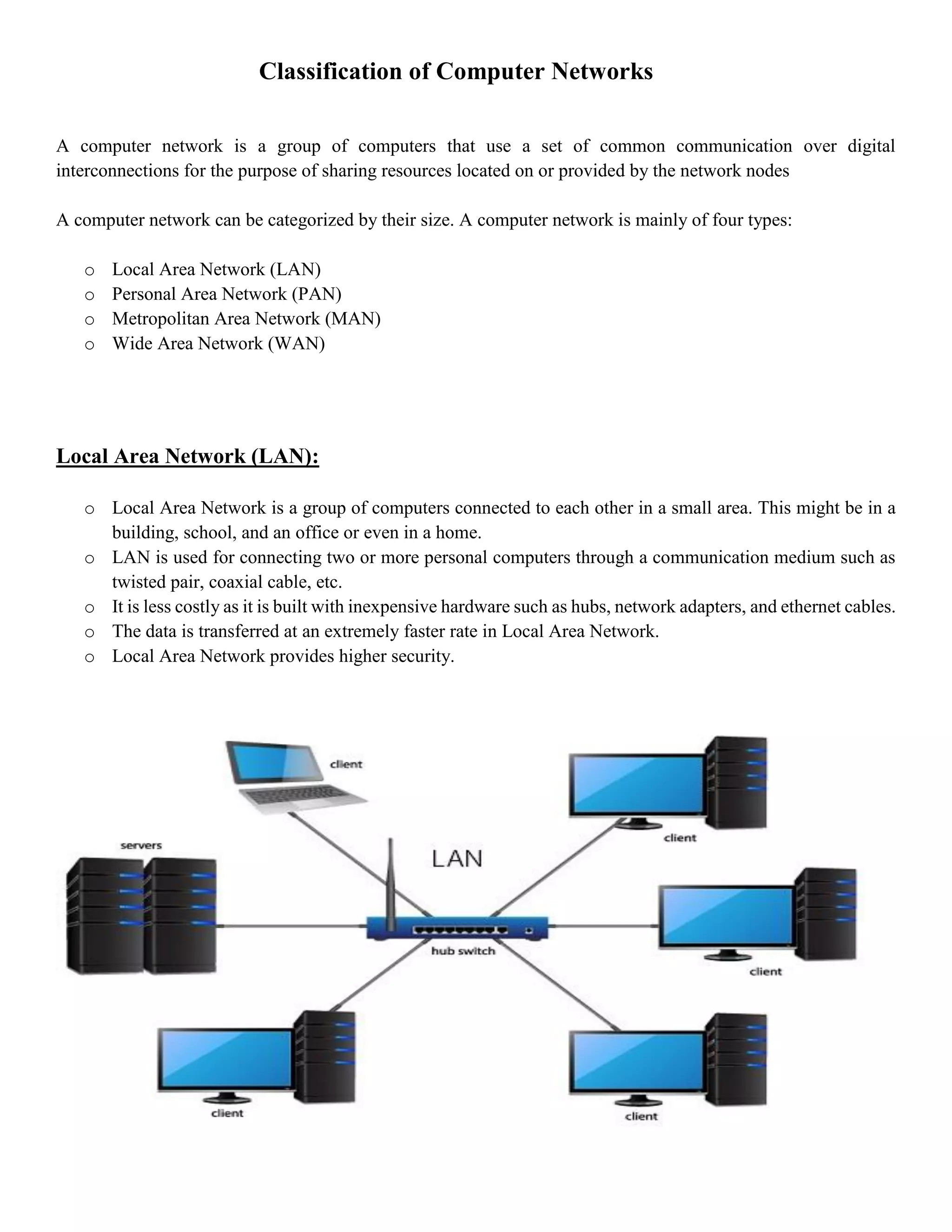 Classification of computer networks | PDF