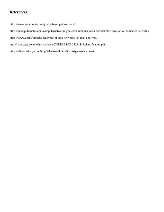 Classification of computer networks | PDF
