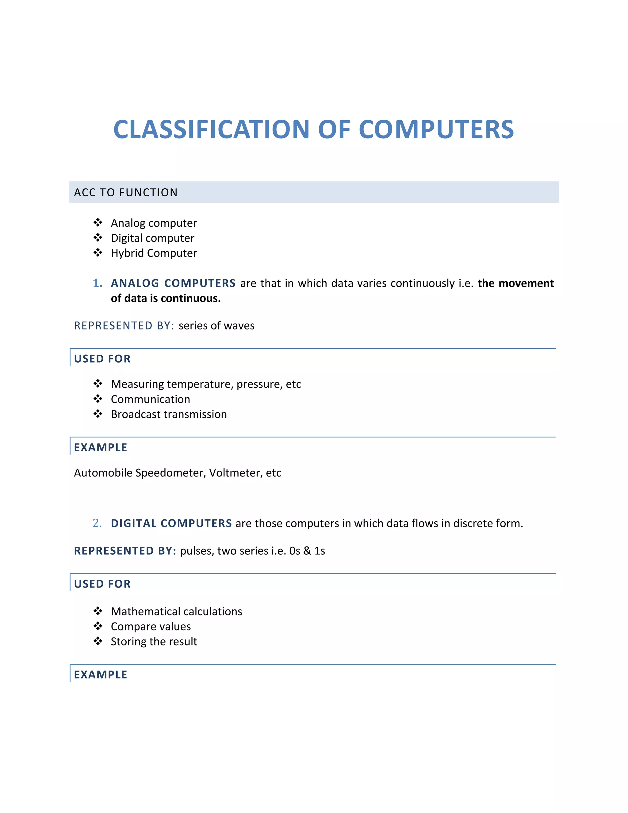 Classification of computers | PDF