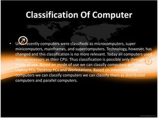 Classification of computers | PPTX