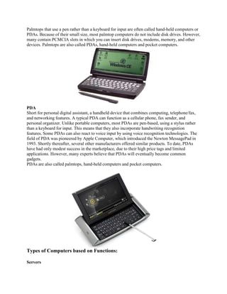 Classification of Computers | DOCX