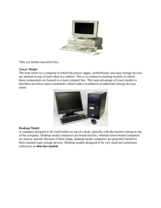 Classification of Computers | DOCX