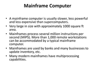 Classification of computers | PPTX