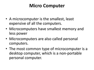 Classification of computers | PPTX