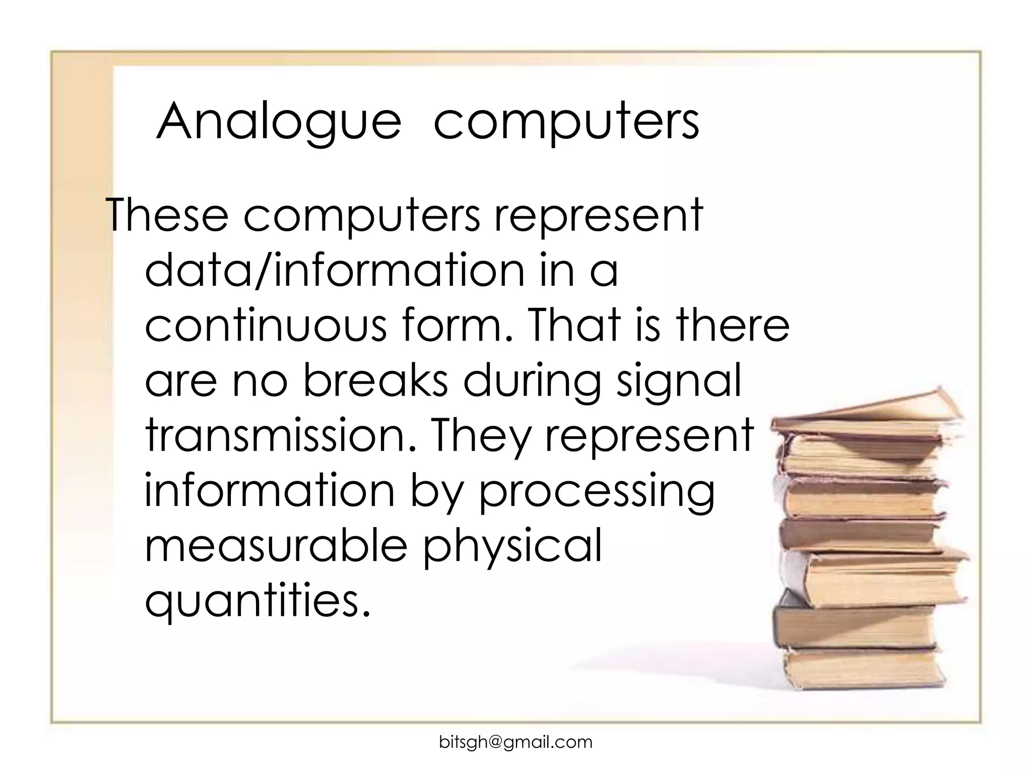 Classification of computers | PPTX