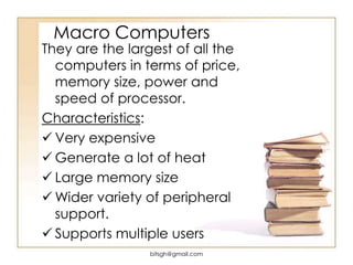 Classification of computers | PPTX