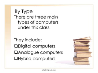 Classification of computers | PPTX