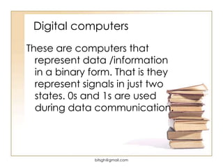 Classification of computers | PPTX