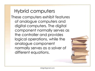 Classification of computers | PPTX