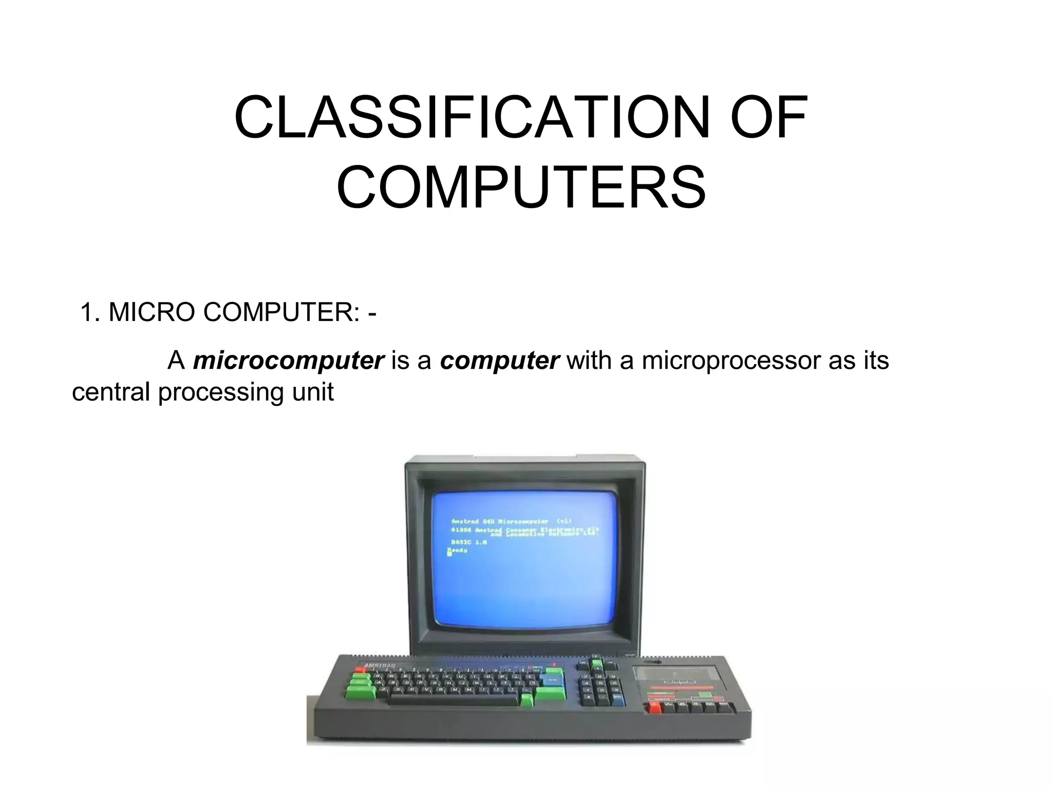 Classification of computers | PPT | Computing | Technology & Computing