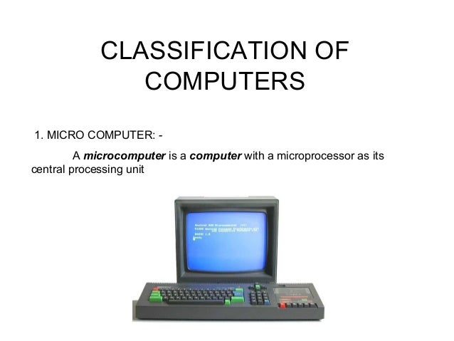 Classification of computers