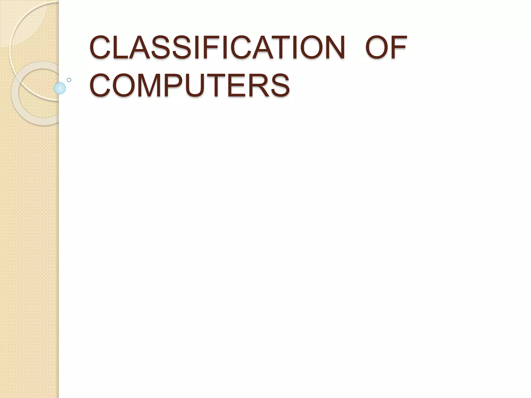 Classification of computers | PPT