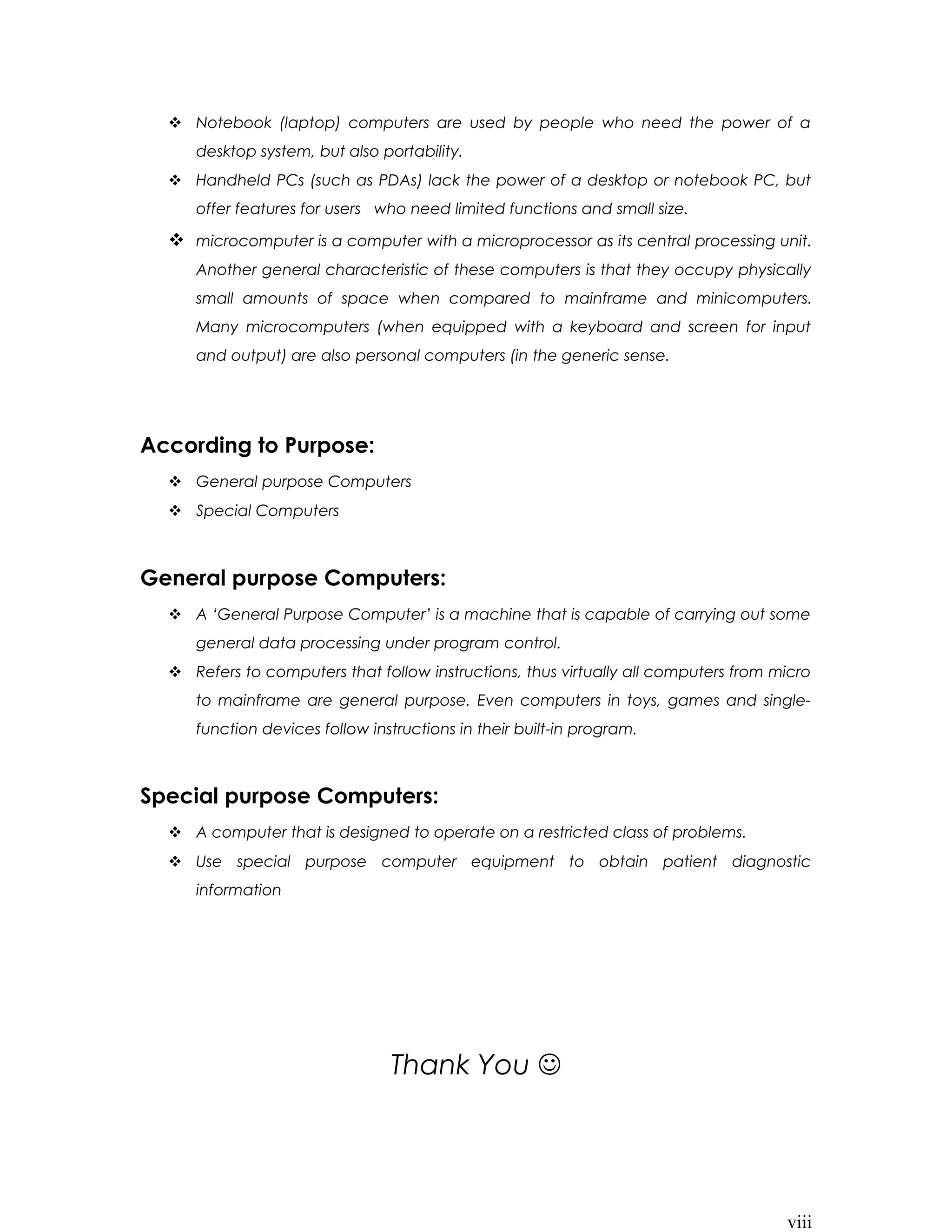 Classification of computers | DOC