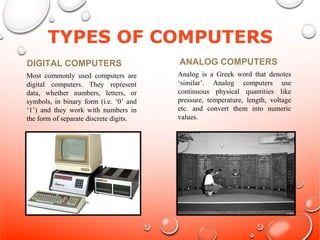 Classification of Computers | PDF
