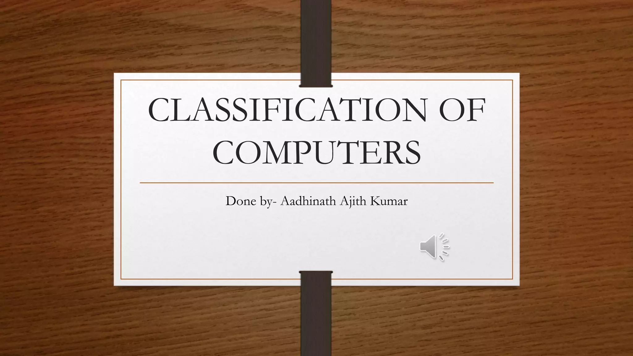 Classification of computers | PPT