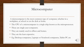 Classification of computers | PPT