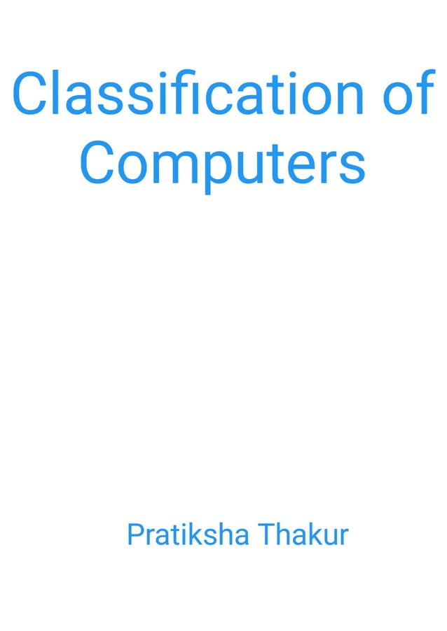 Classification of Computers | PDF