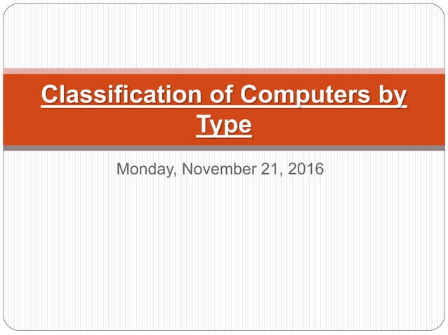 Classification of computers by type | PPT