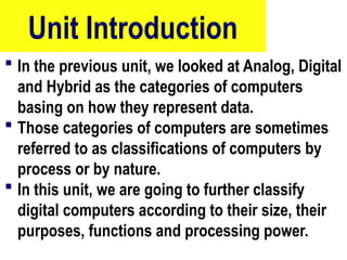 Classification of Computers unit six.ppt