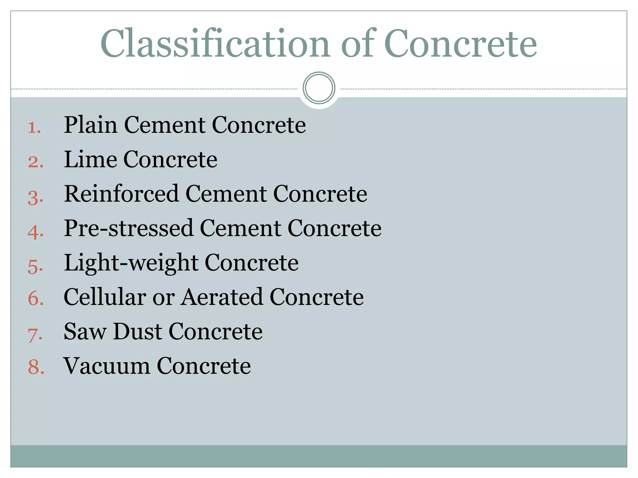 Classification of concrete | PPTX