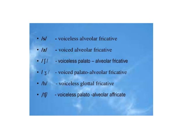 Classification of RP consonants | PPT