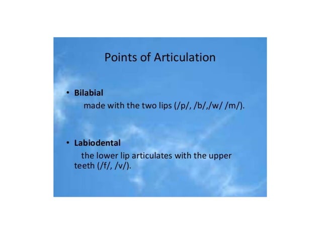 Classification of RP consonants | PPT