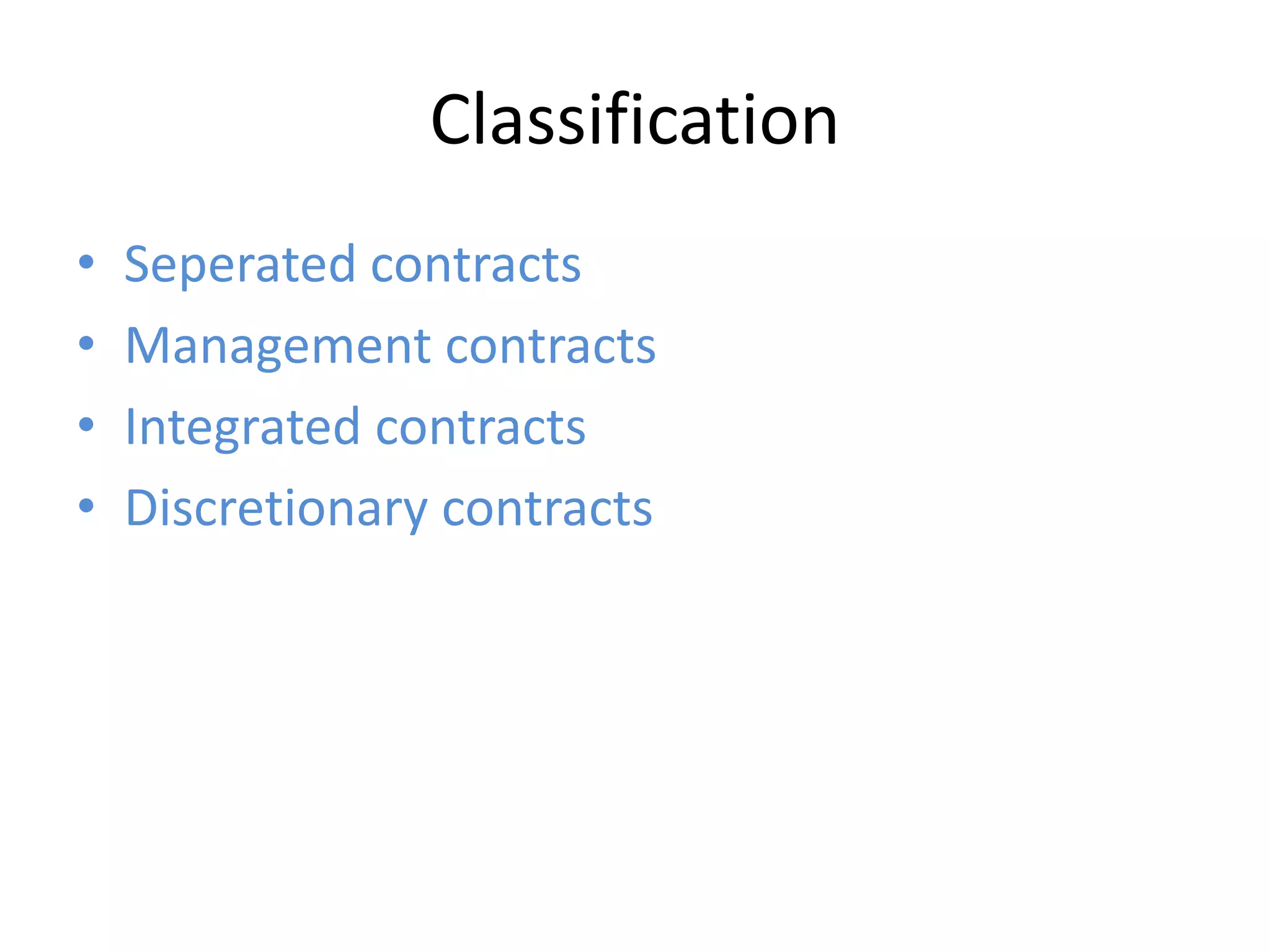 Classification of contracts | PPTX