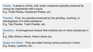 Classification of cosmetics by ankit srivastava | PPTX
