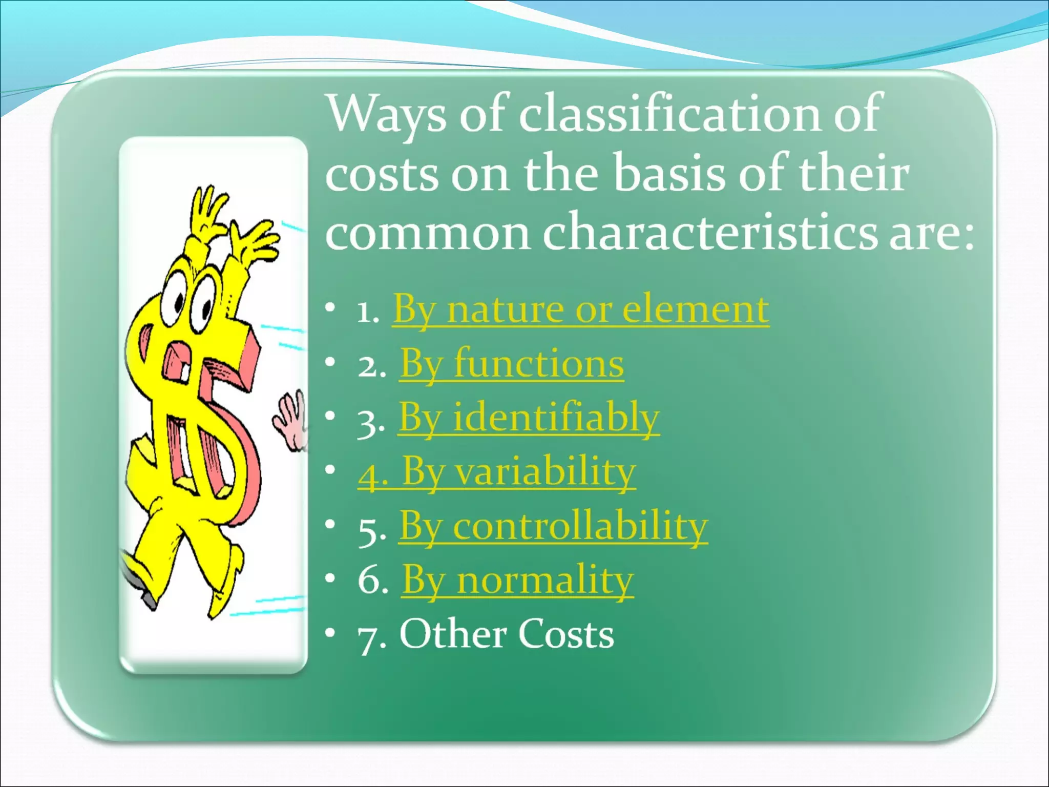 Classification Of Cost | PPT