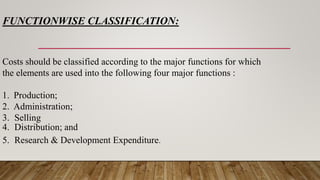 Classification of cost | PPTX