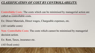 Classification of cost | PPTX