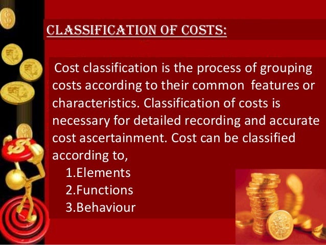 Classification of costs
