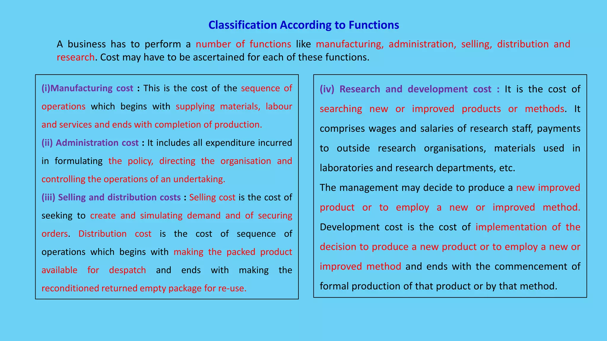Classification of costs | PPT