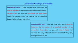 Classification of costs | PPT