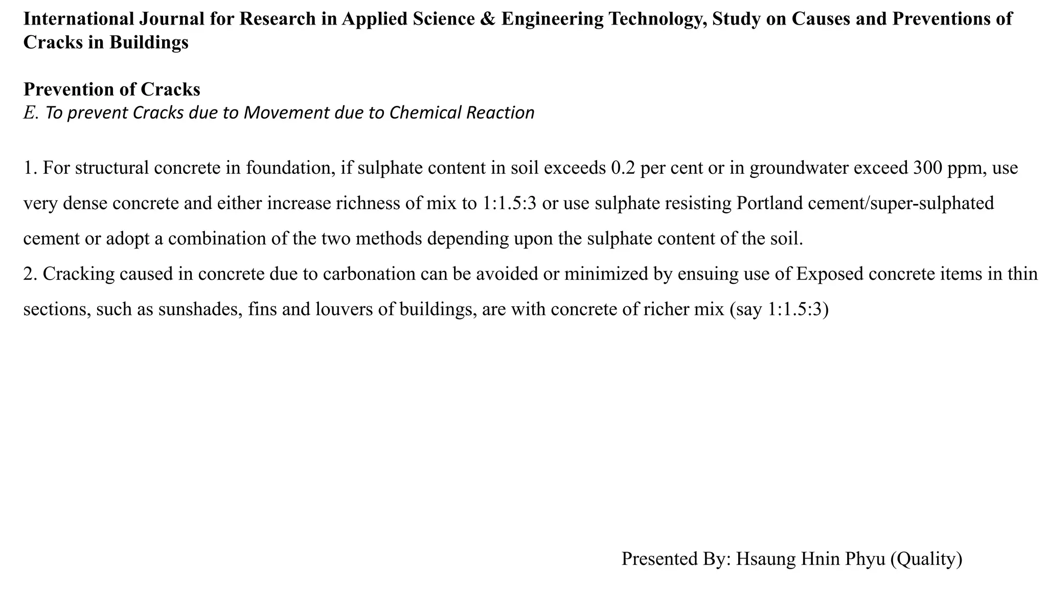 Classification of cracks rev 00 by hsaung hnin phyu [autosaved] | PPTX