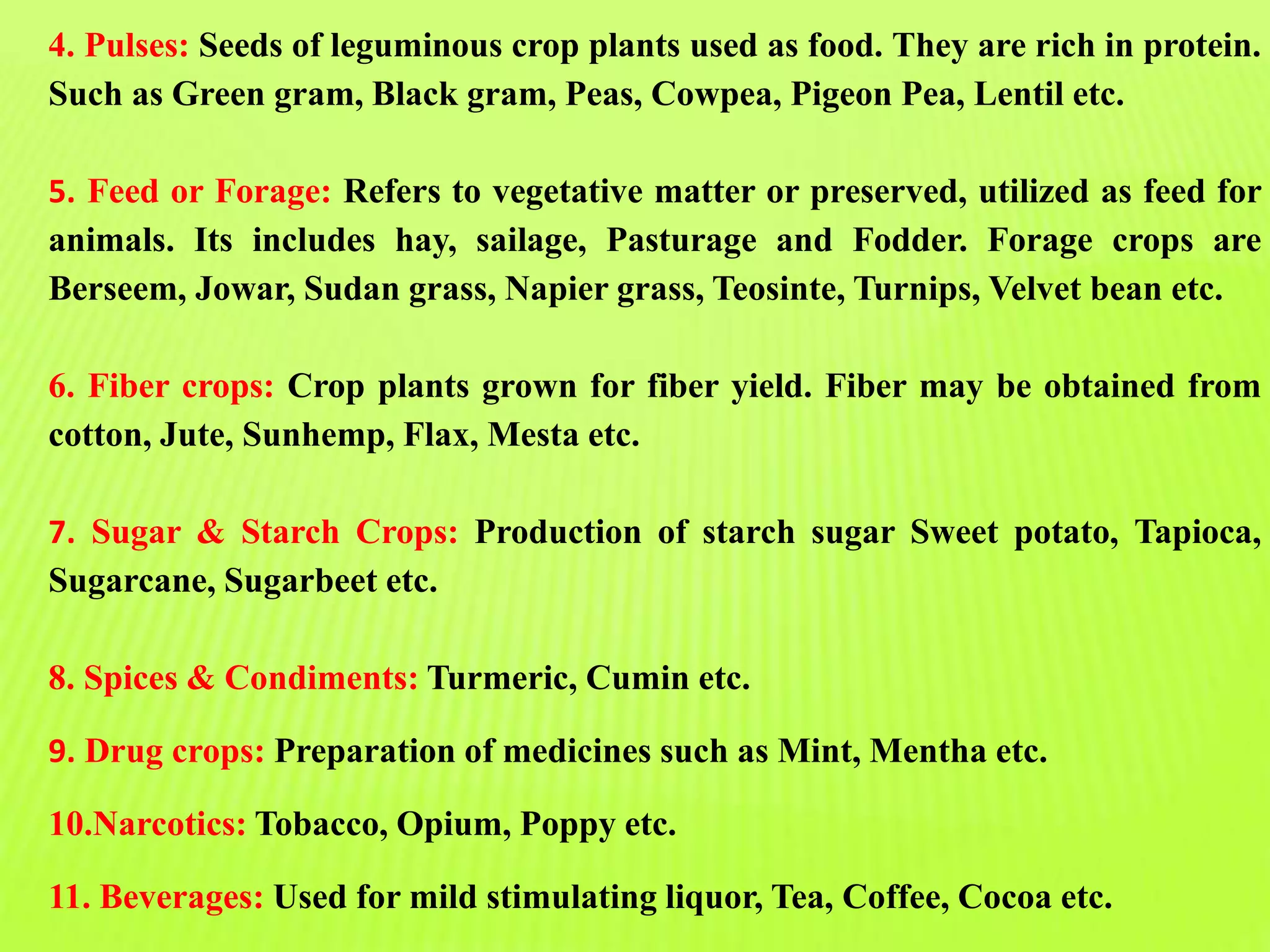 Classification of crops | PPTX