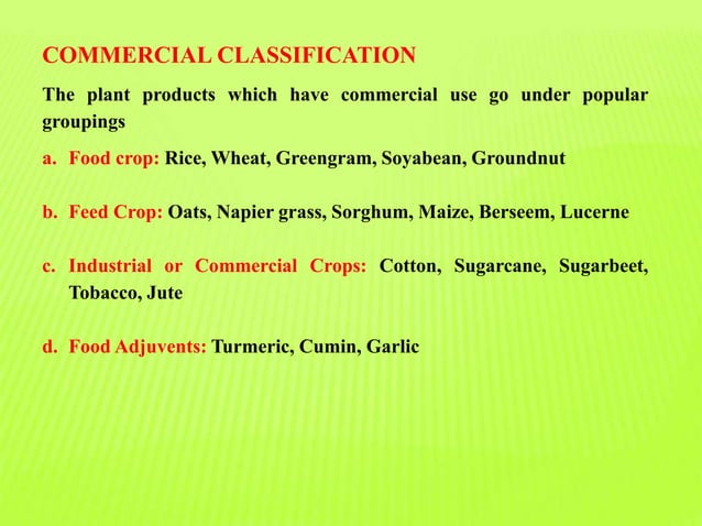 Classification of crops | PPTX